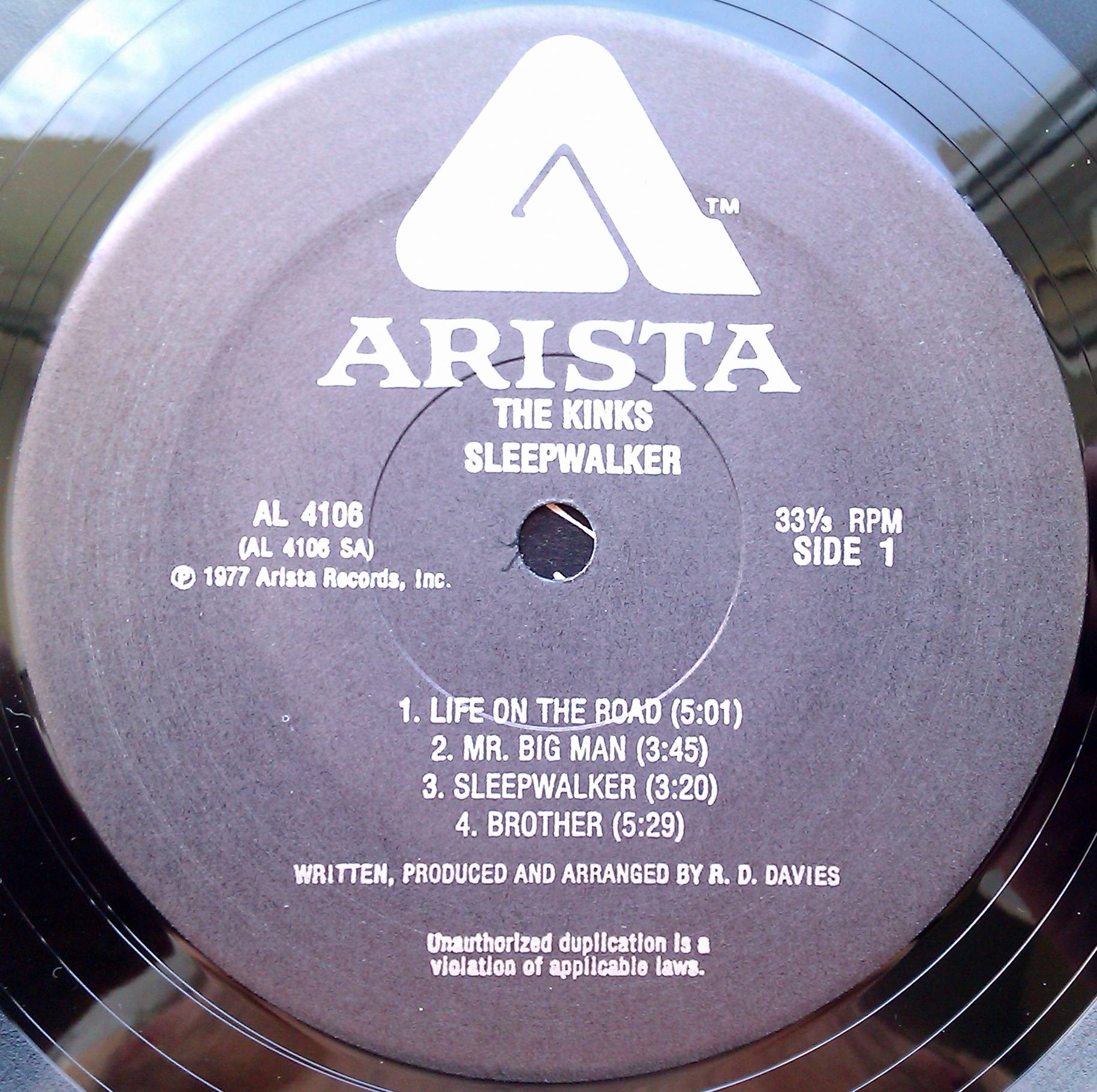 The Kinks Sleepwalker [lp label a us] | CD Covers | Cover Century ...